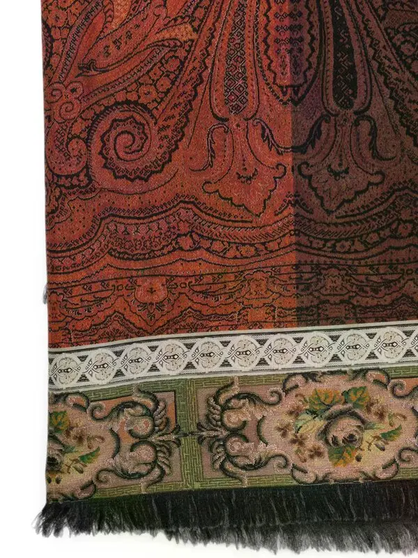 PIERRE-LOUIS MASCIA Paisley-print Fringed Scarf
