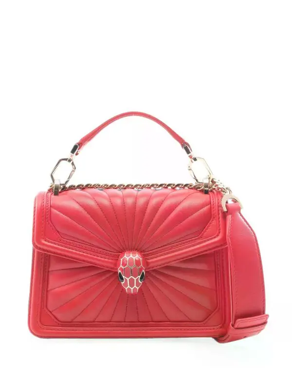 BVLGARI 2010s Serpenti Diamond Blast Shoulder Bag