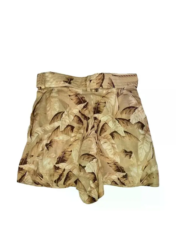 Zimmermann Super Eight Leaf-print Shorts