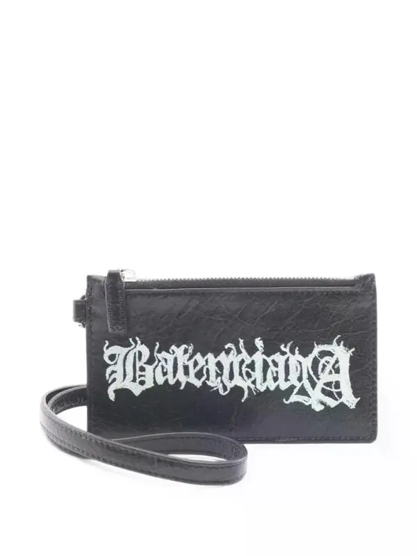 Balenciaga Cash Card Case Coin Purse - Black