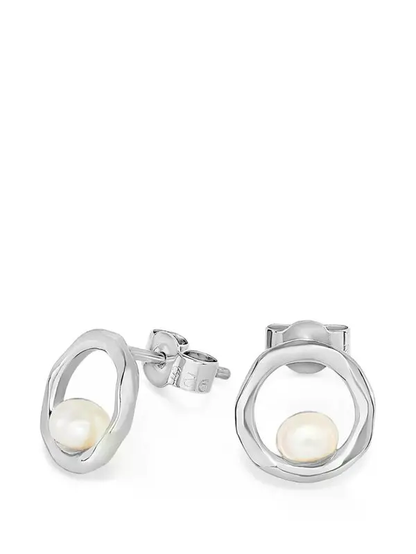 DOWER & HALL Open-circle Pearl Earrings
