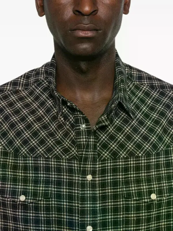 Emporio Armani Check-pattern Western-yoke Shirt
