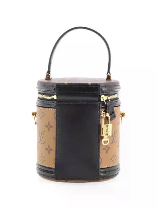 LOUIS VUITTON Cannes Handbag Reverse Monogram Canvas Satchel