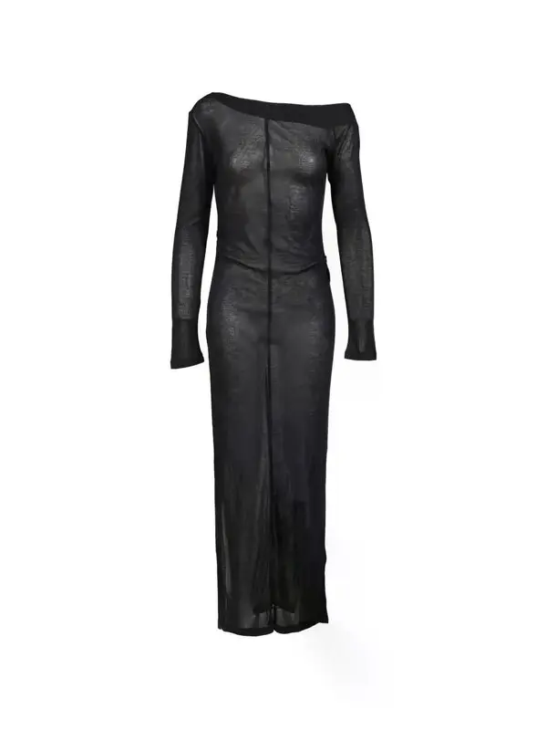 BOHEMSEO Off-shoulder Sheer Maxi Dress