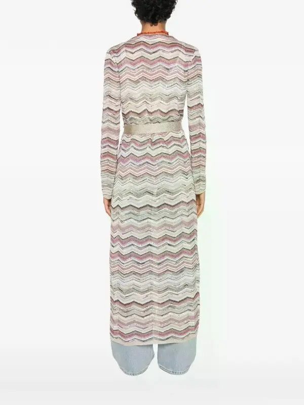 Missoni Zigzag-knit Belted Cardigan