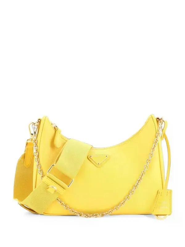 Prada Re-edition 2005 Shoulder Bag Saffiano Leather Small Crossbody Bag - Yellow