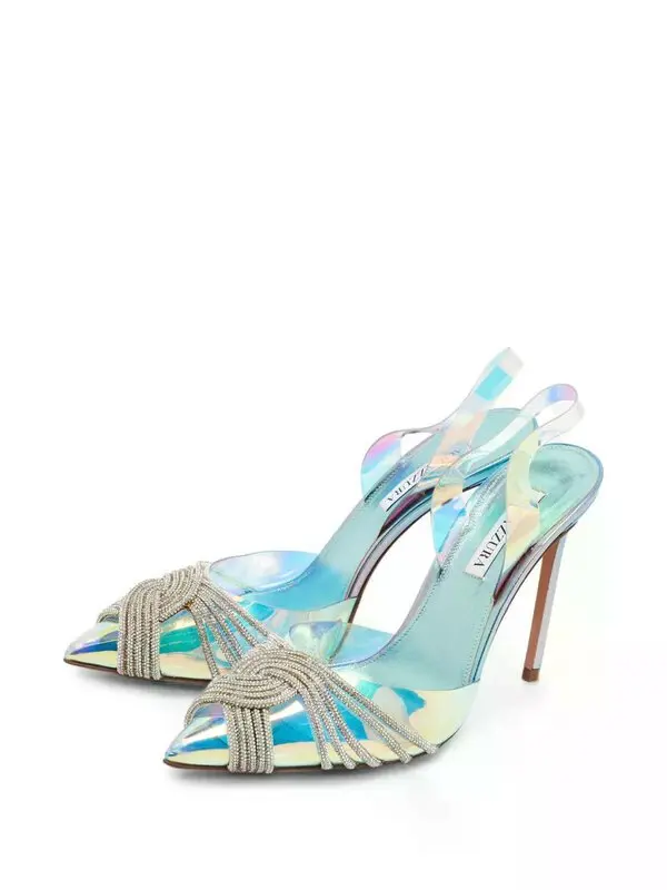 AQUAZZURA Gatsby Crystal-embellished Slingback Pumps