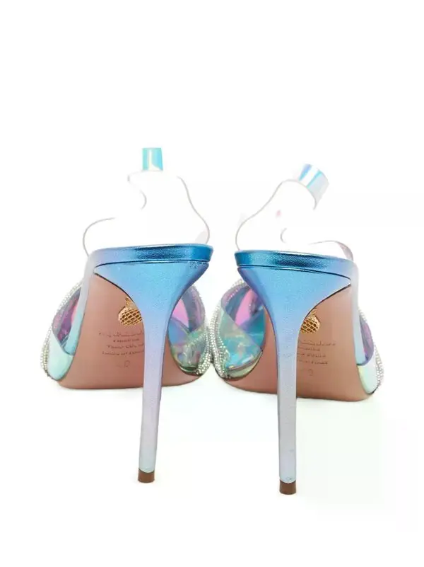 AQUAZZURA Gatsby Crystal-embellished Slingback Pumps