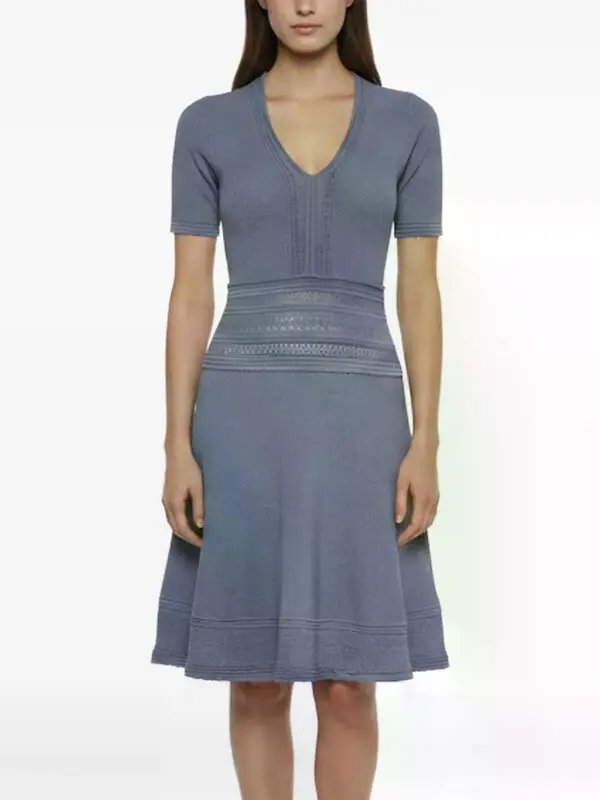 Sandro V-neck Short-sleeves Midi Dress