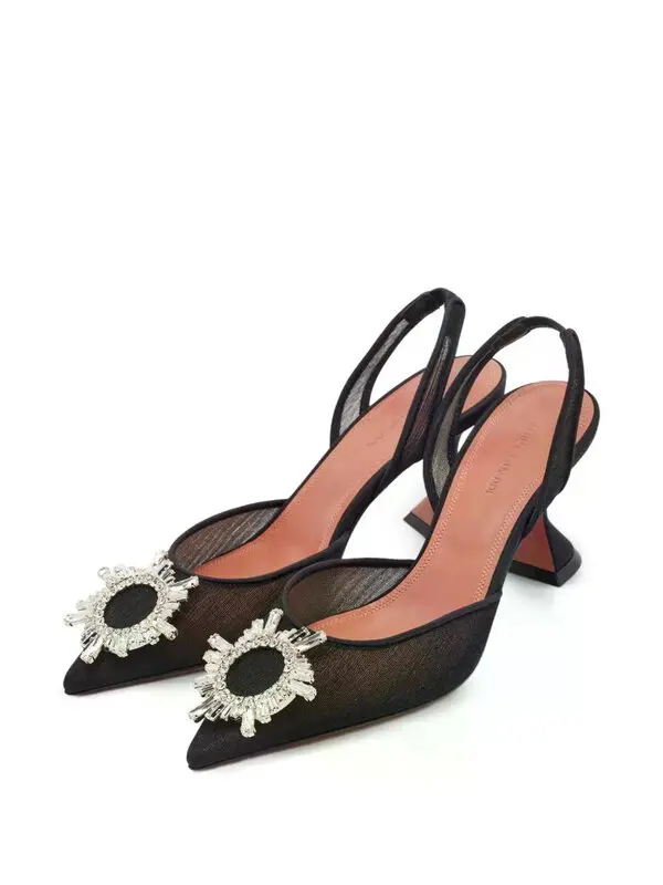 Amina Muaddi Begum Crystal-embellished Slingback Pumps