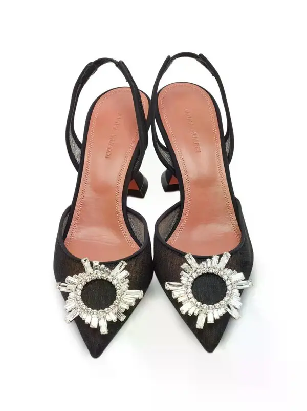 Amina Muaddi Begum Crystal-embellished Slingback Pumps