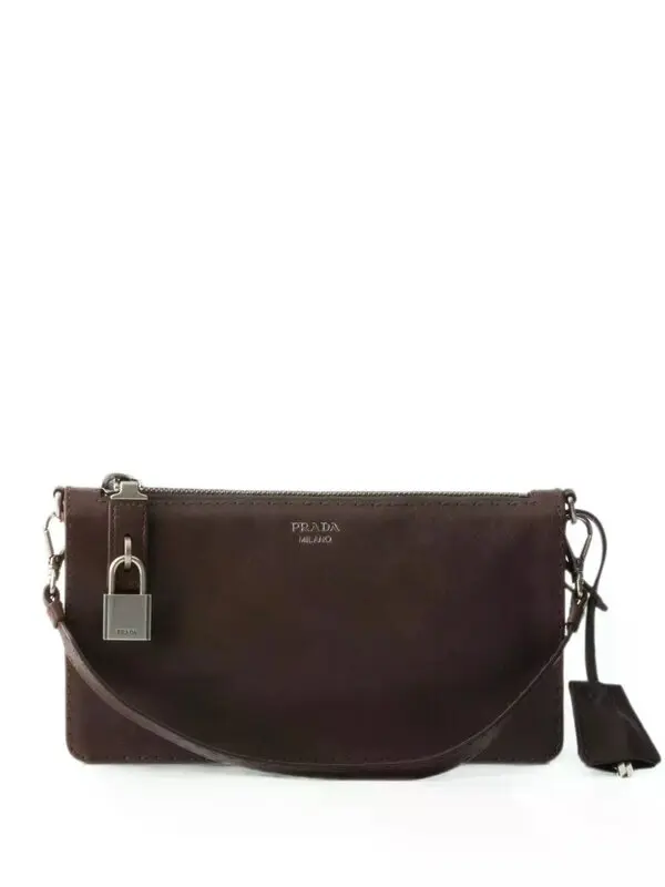 Prada Nappa Leather Pouch - Brown