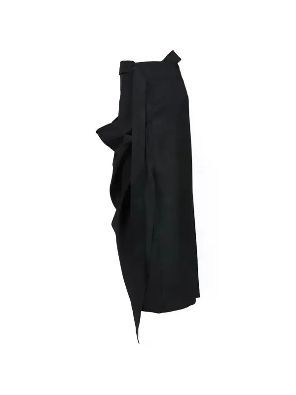 BOHEMSEO Draped-detail Midi Skirt