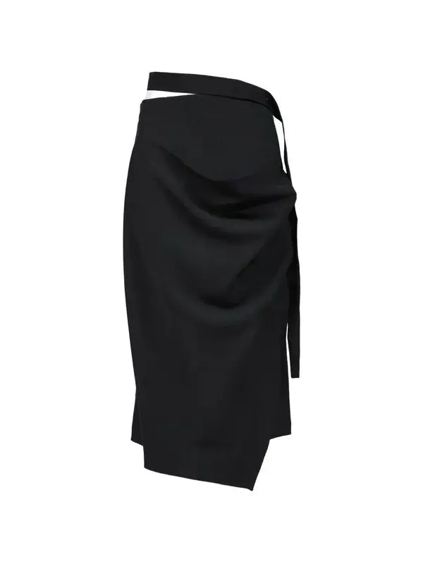 BOHEMSEO Draped-detail Midi Skirt
