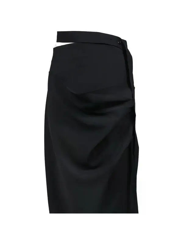 BOHEMSEO Draped-detail Midi Skirt