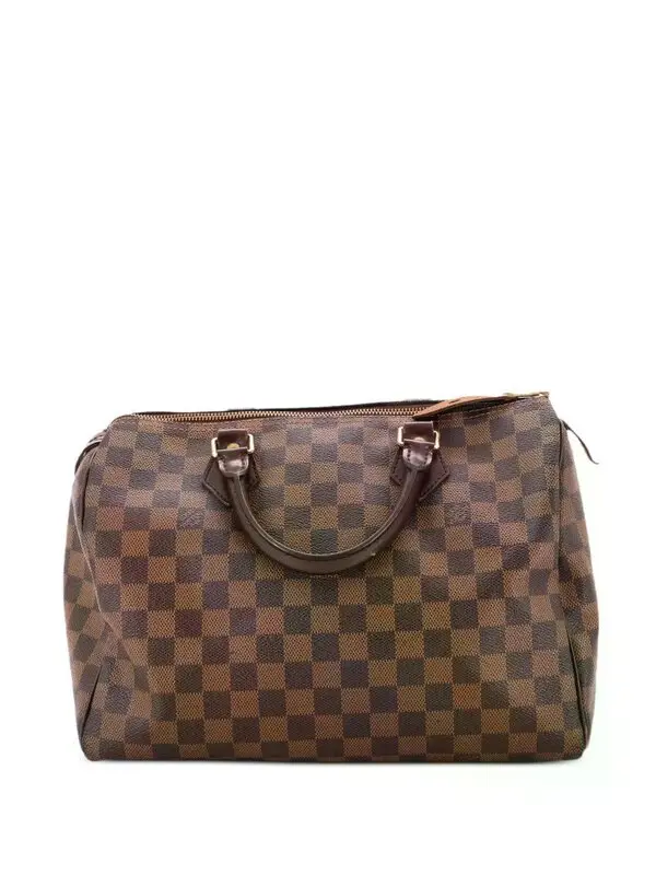 LOUIS VUITTON Damier Speedy Satchel - Brown