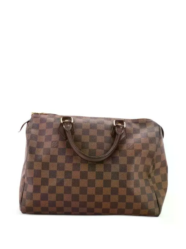 LOUIS VUITTON Damier Speedy Satchel - Brown
