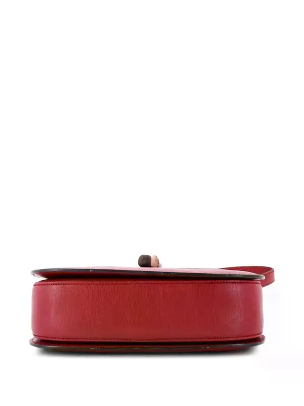 Gucci Bamboo 1947 Top Handle Bag Leather Satchel - Red