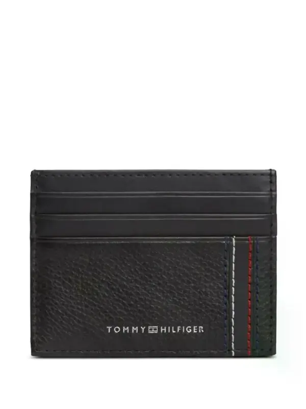 Tommy Hilfiger Th Logo-print Pebbled Card Holder