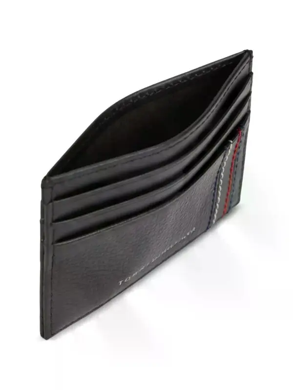 Tommy Hilfiger Th Logo-print Pebbled Card Holder
