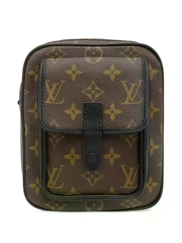 LOUIS VUITTON Monogram Macassar Christopher Wearable Crossbody Bag - Black