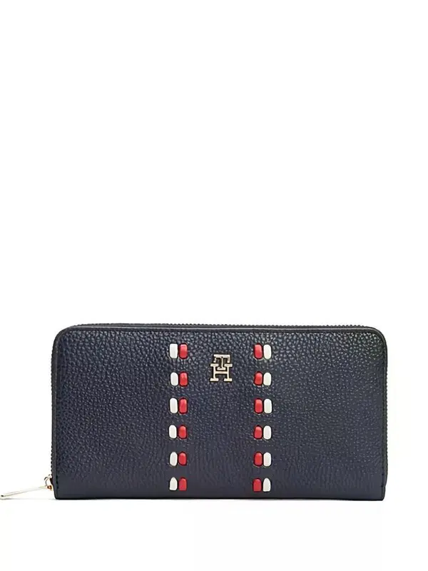 Tommy Hilfiger Logo-monogram Zipped Wallet - Blue