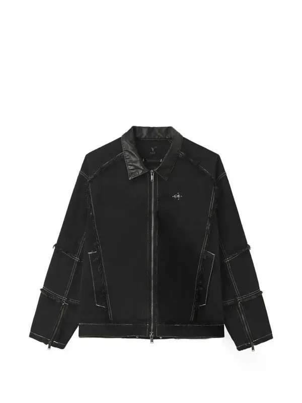 FIVE CM Raw-edge Panelled Denim Jacket