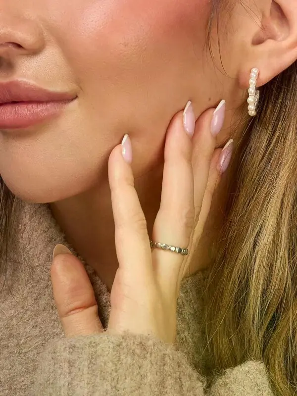 DOWER & HALL Pearl-embellished Hoop Earrings