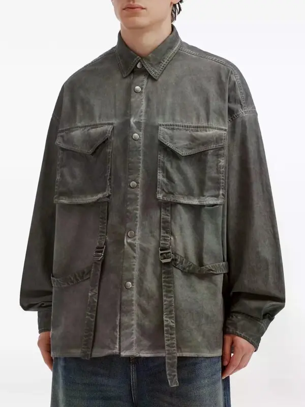 Izzue Buckle-strap Flap-pocket Shirt
