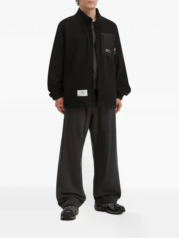 Izzue Fleece-texture Zip-up Sweater