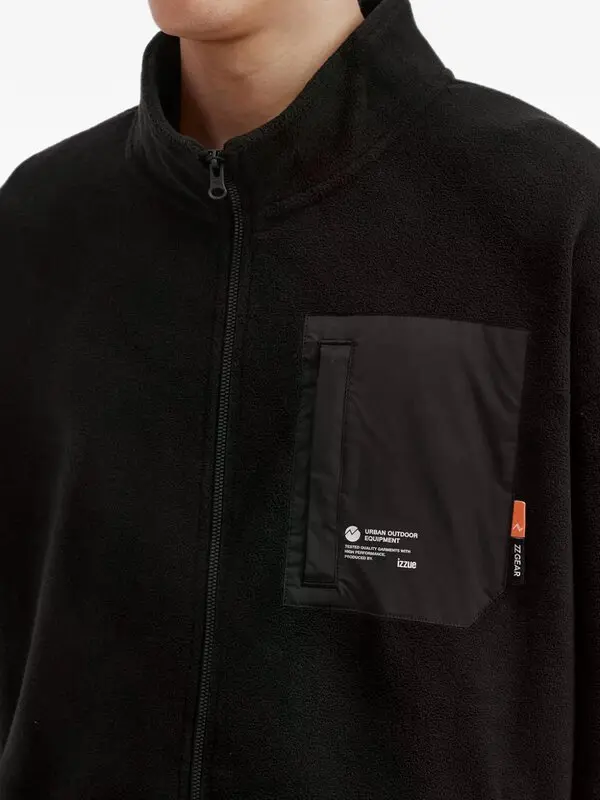 Izzue Fleece-texture Zip-up Sweater