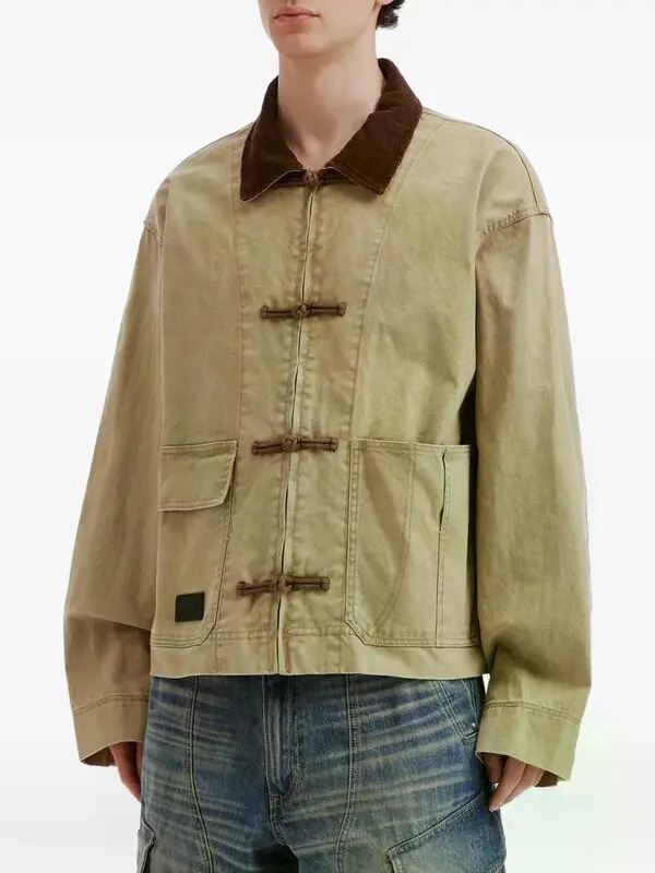 FIVE CM Toggle-fastening Corduroy-collar Jacket