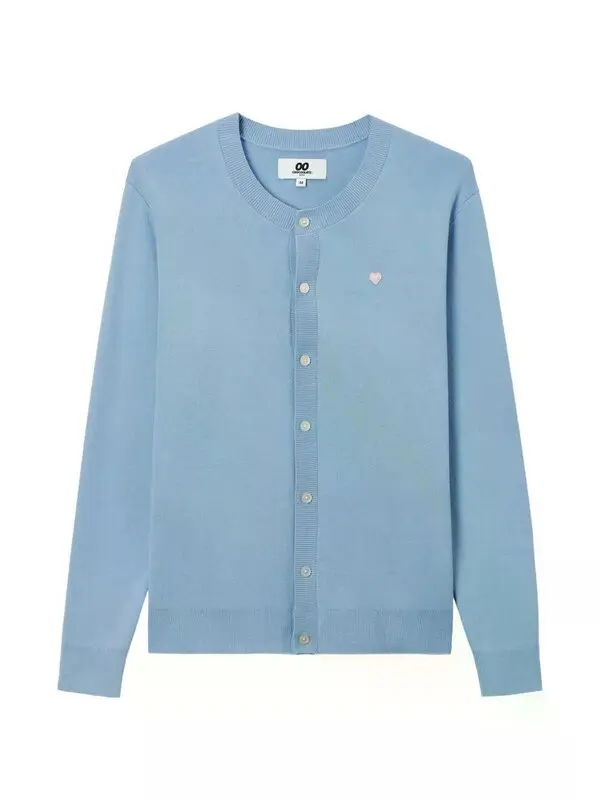 CHOCOOLATE Heart-patch Button-up Cardigan
