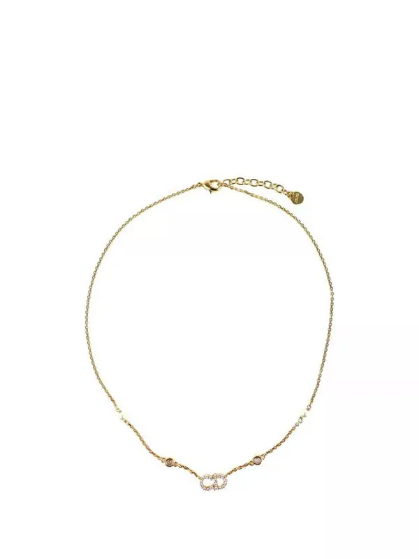 Dior 20th Century Plated Clair D Lune Necklace Costume Necklace - Gold