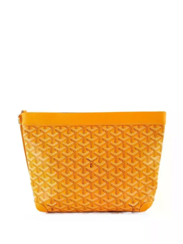 Goyard Goyardine Conti Pouch Coated Canvas Clutch Bag - Yellow