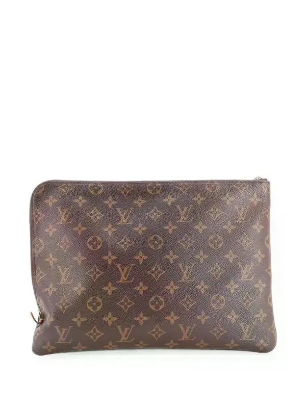 LOUIS VUITTON Etui Voyage Pouch Monogram Canvas Mm Clutch Bag - Brown