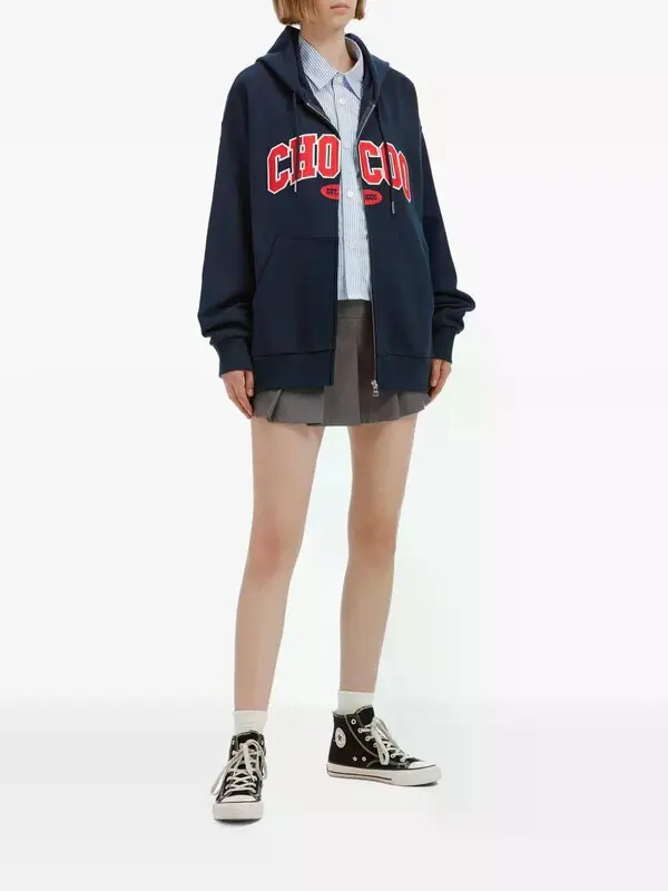 CHOCOOLATE Logo-patch Zip-fastening Sweatshirt