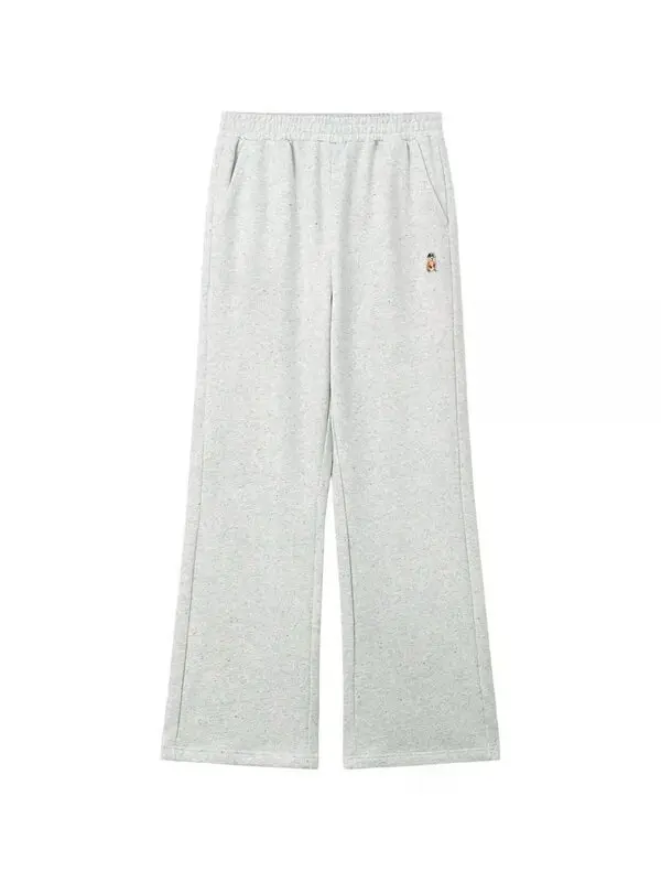 CHOCOOLATE Logo-patch Wide-leg Track Pants - Grey