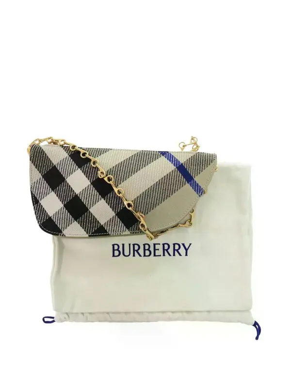 Burberry 2000-2017 Micro Supernova Check Canvas Shield Crossbody Bag