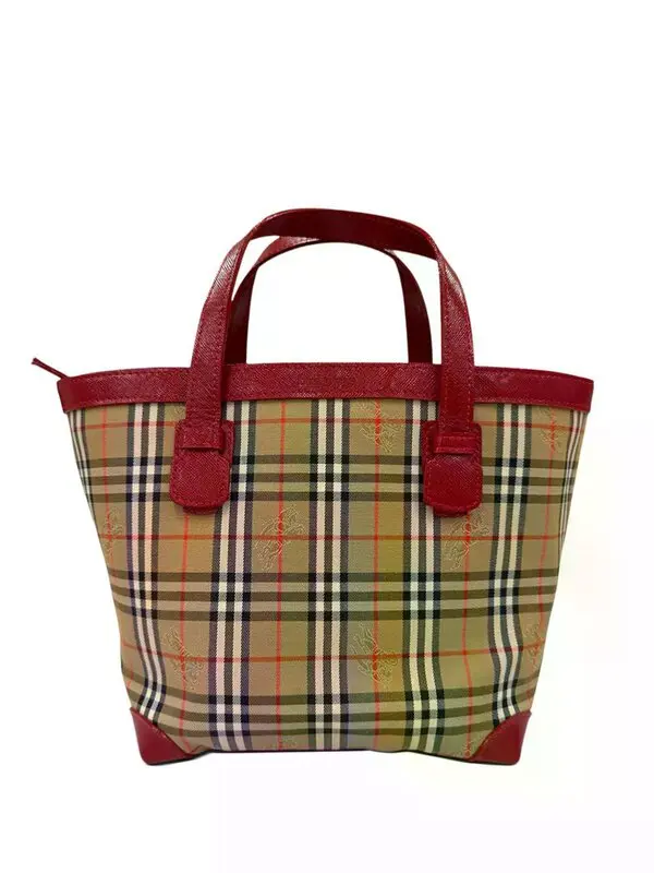 Burberry Haymarket Check Canvas Tote Bag