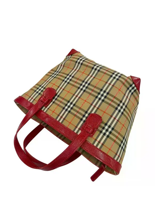 Burberry Haymarket Check Canvas Tote Bag