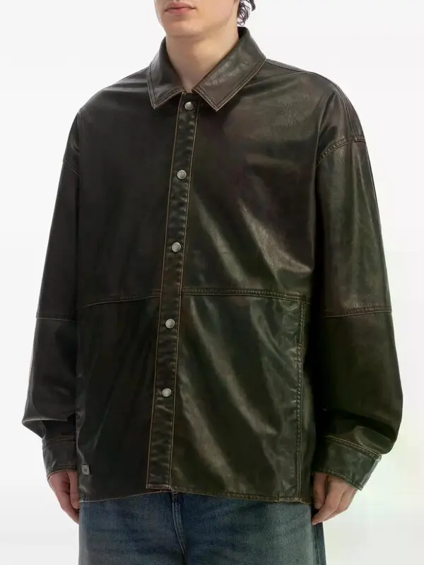 Izzue Faded-effect Shirt Jacket