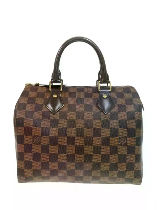 LOUIS VUITTON 2017 Damier Ebene Speedy 25 Boston Bag