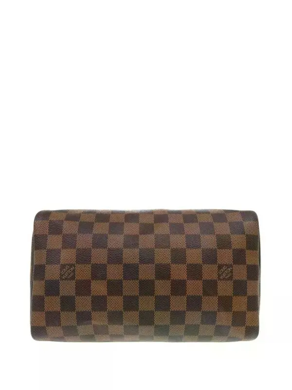 LOUIS VUITTON 2017 Damier Ebene Speedy 25 Boston Bag