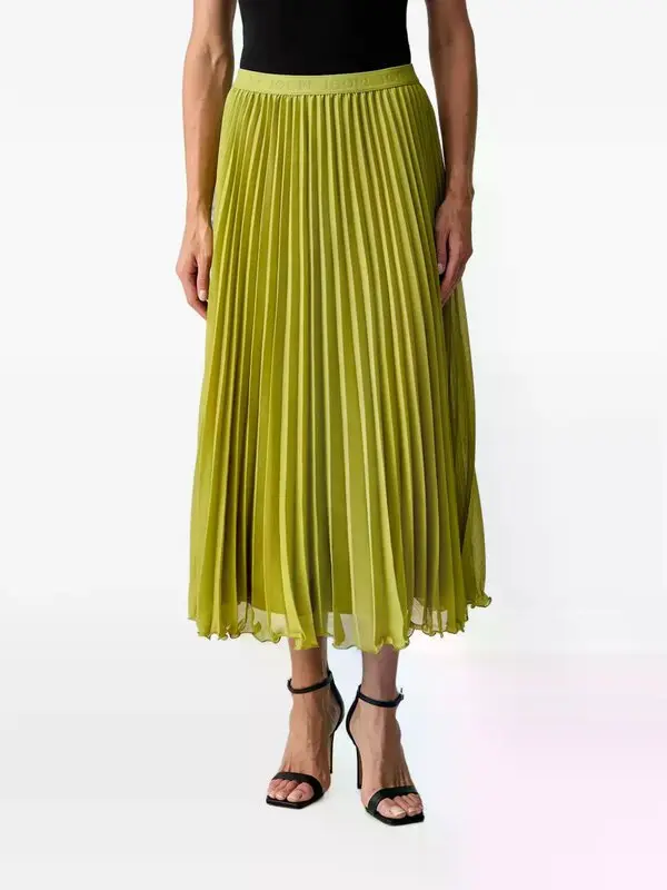 JOOP! Logo-waistband Pleated Midi Skirt