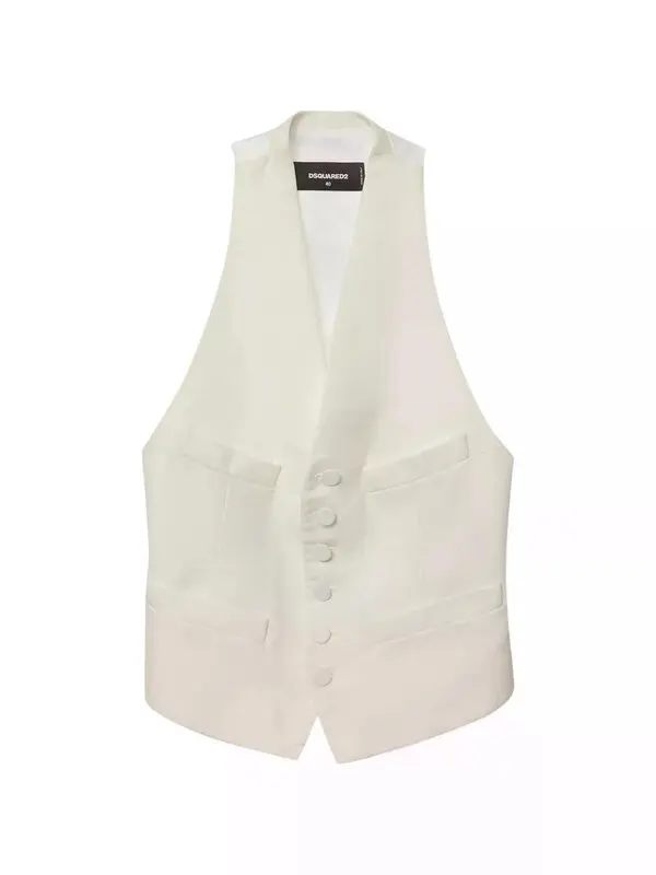 Dsquared2 V-neck Welt-pocket Waistcoat