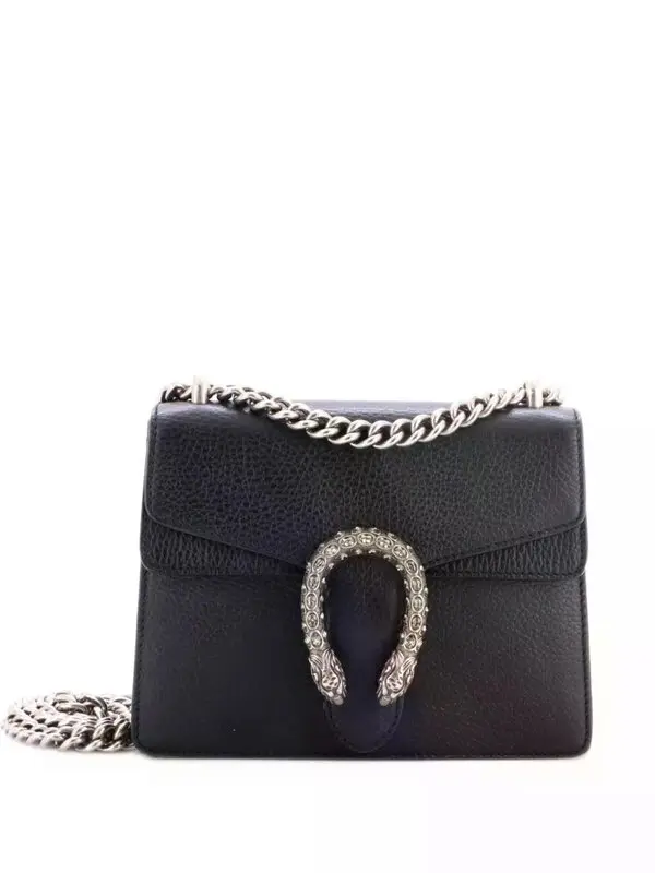 Gucci Dionysus Bag Leather Mini Cross Body Bag - Black