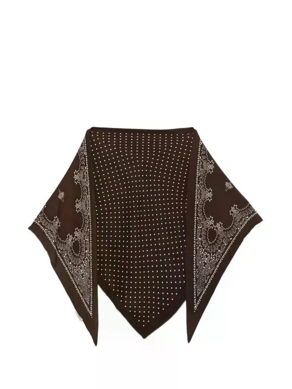 Destin Polka-dot Paisley-print Scarf
