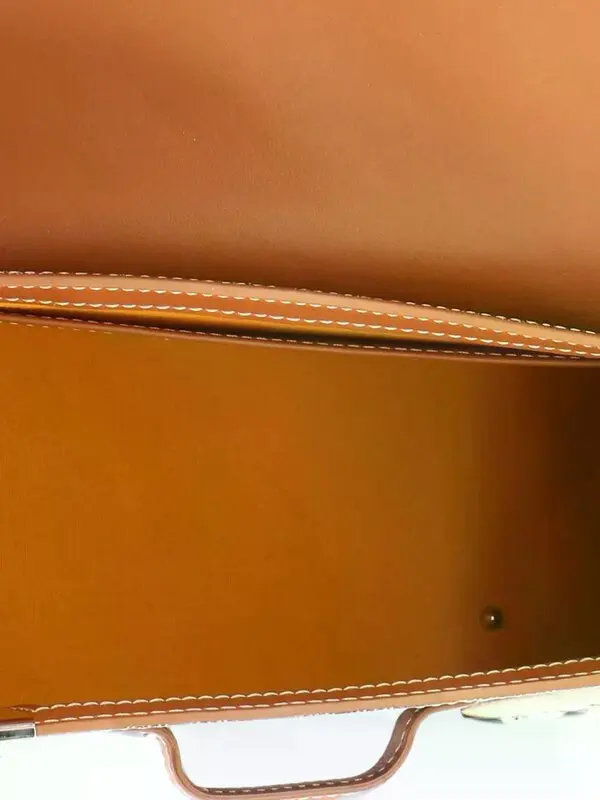 Goyard Saigon Top Handle Bag Coated Canvas With Leather Pm Satchel