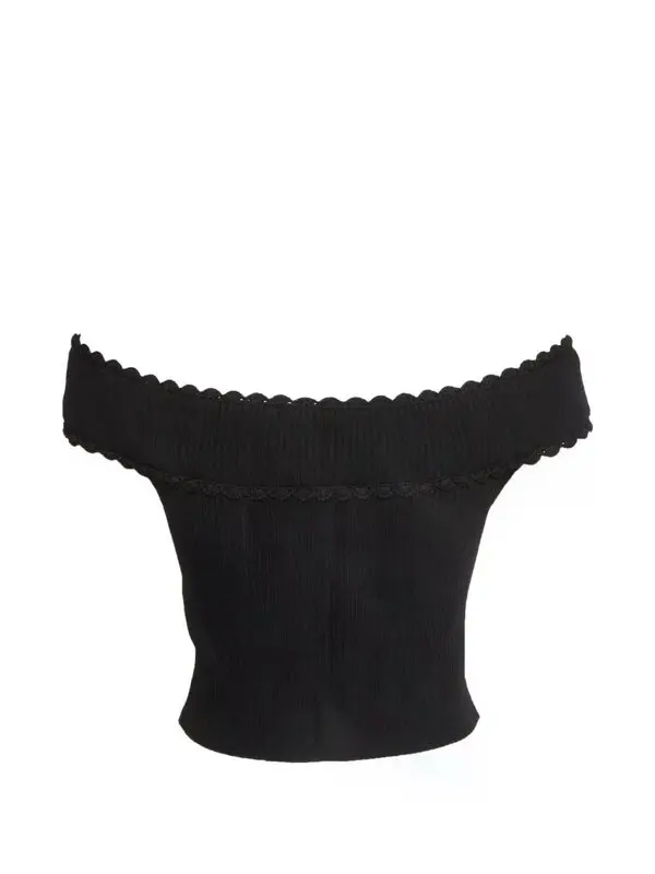 Sandro Rib-knit Off-shoulder Top